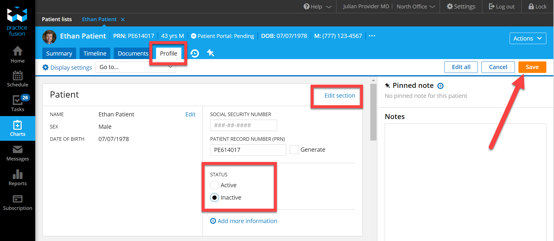 How do I delete or deactivate a patient?